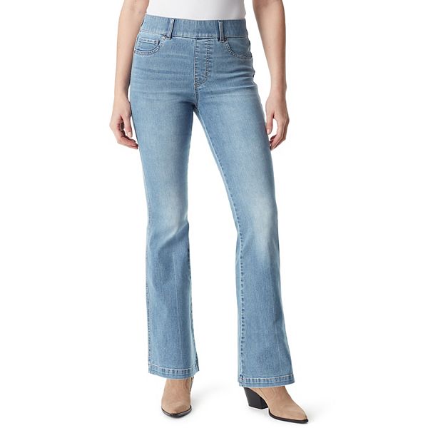 Petite Gloria Vanderbilt Shape Effect Pull-On Flare Jeans