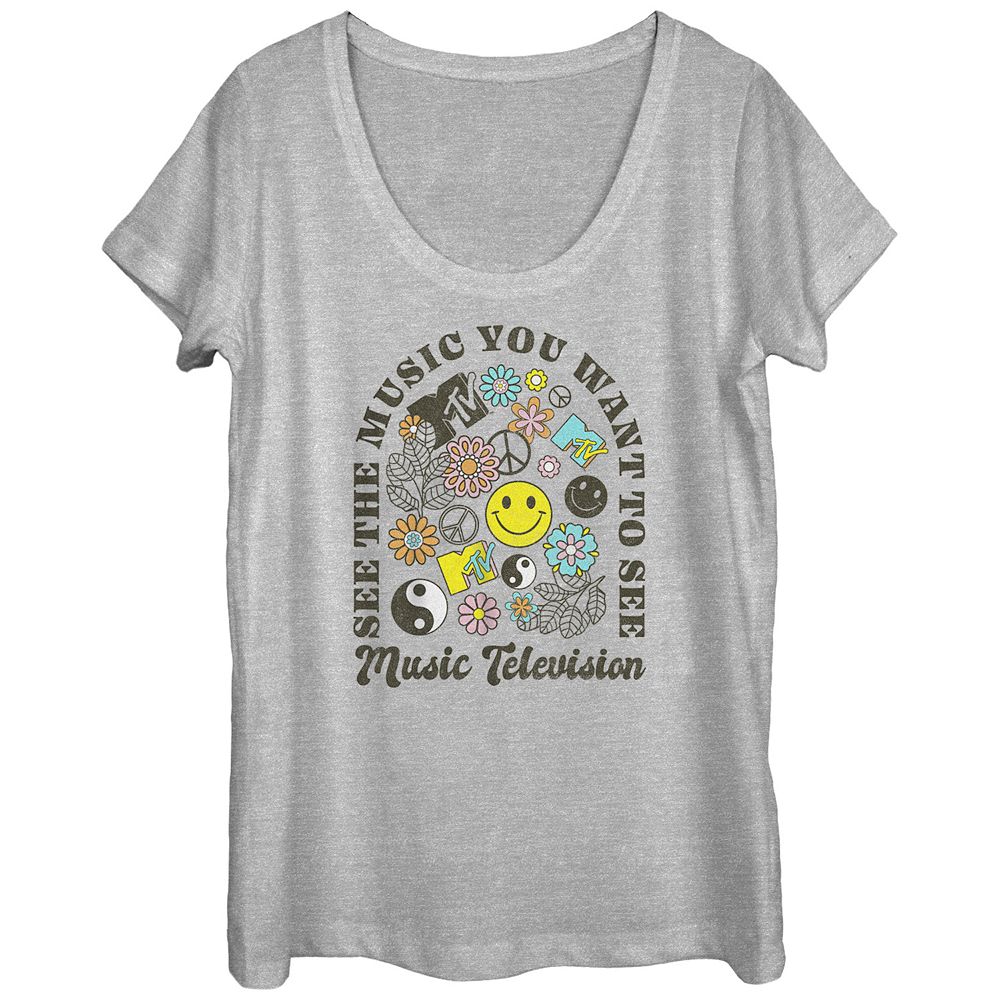 Juniors' MTV Hippie Style Graphic Tee