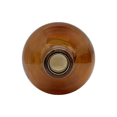 Everyday Decor Small Amber Finish Long Neck Decorative Jug Table Decor