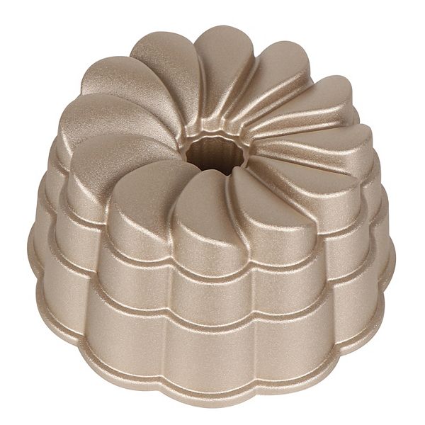 Baker's Secret Fluted Cake Pan, Cast Aluminum 2 Layers Nonstick Coating ...