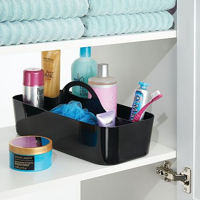 mDesign Large Plastic Divided Office Organizer Caddy Tote with Handle ...