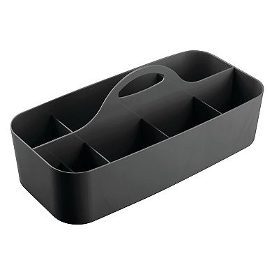 mDesign Large Plastic Divided Office Organizer Caddy Tote with Handle ...