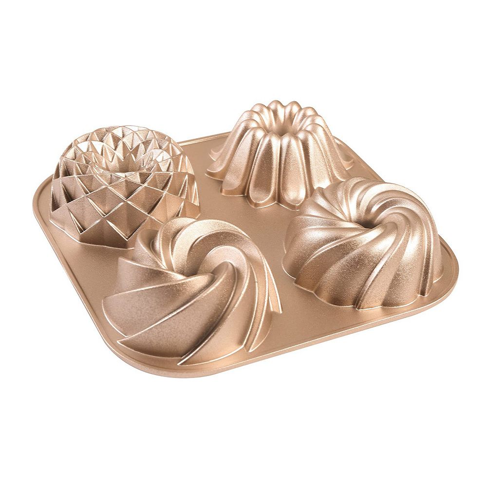 Baker's Secret Mini Loves Non-Stick Mini Fluted Cake Pan Cast Aluminum