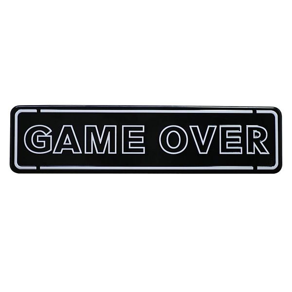 Game Over Metal Wall Decor
