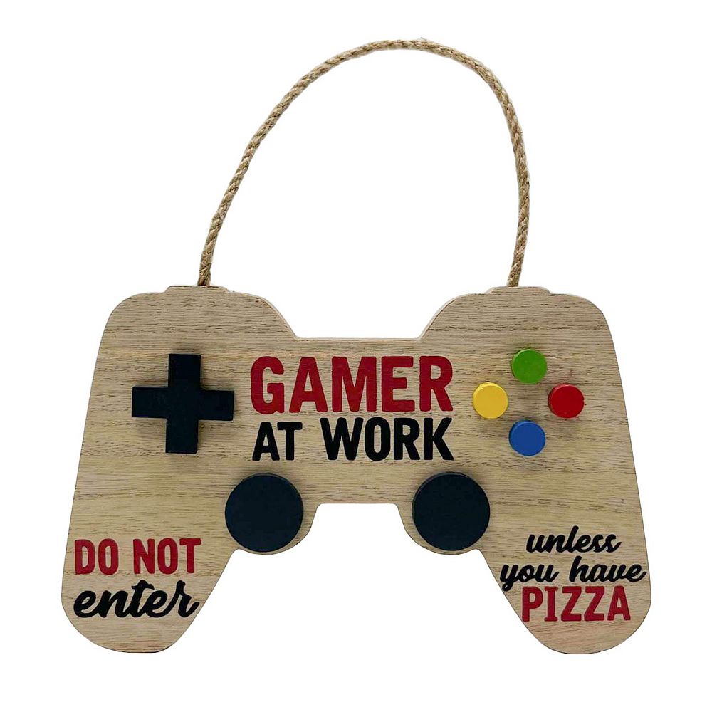 Remote Control "Gamer at Work" Door Tag