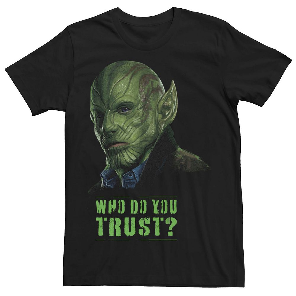 Big & Tall Marvel Secret Invasion Skrull Talos Who Do You Trust? Graphic Tee