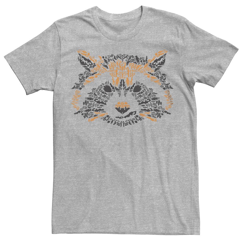 Men's Marvel Guardians Of The Galaxy Rocket Symbols Face Graphic Tee
