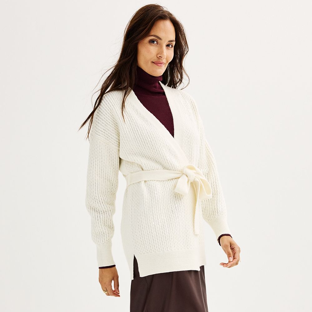 Women's Nine West Belted Essential Cardigan