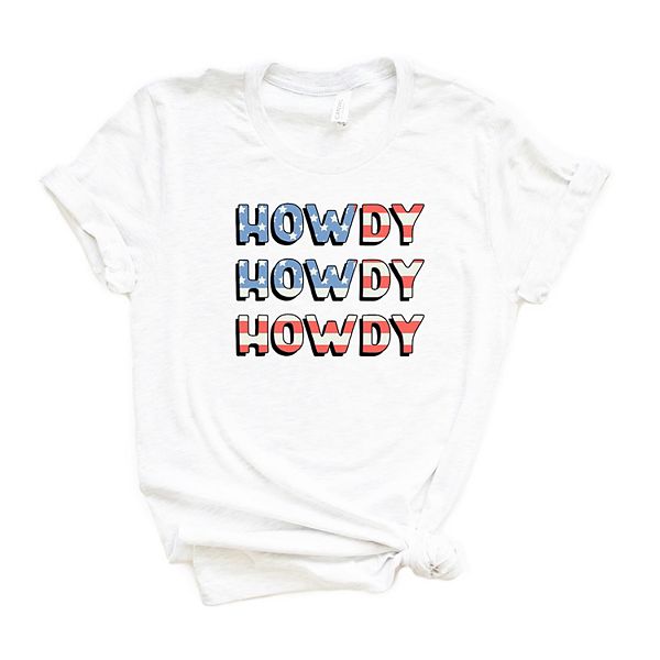 Howdy Flag Stacked Short Sleeve Graphic Tee