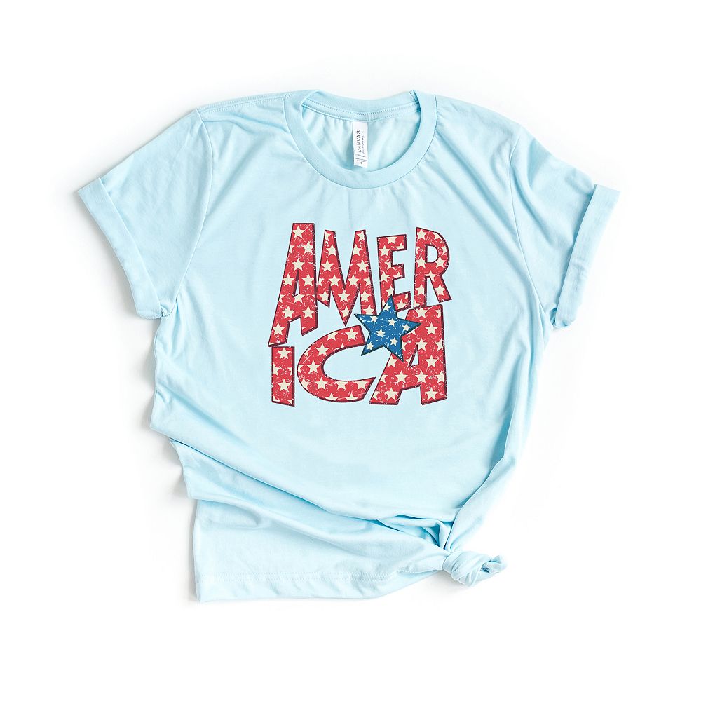 America Bold Stars Short Sleeve Graphic Tee