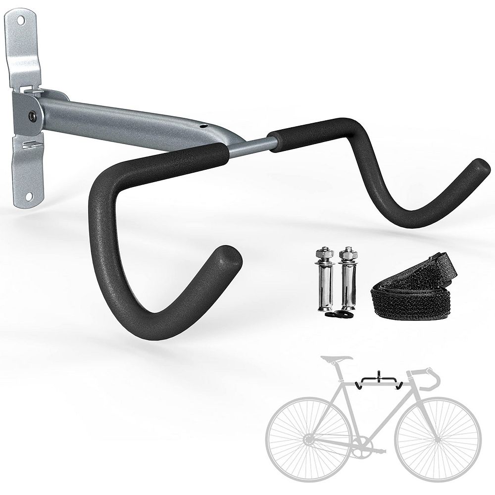 Foldable Bike Wall Mount Bracket with Foam Padded Frame Protection for ...
