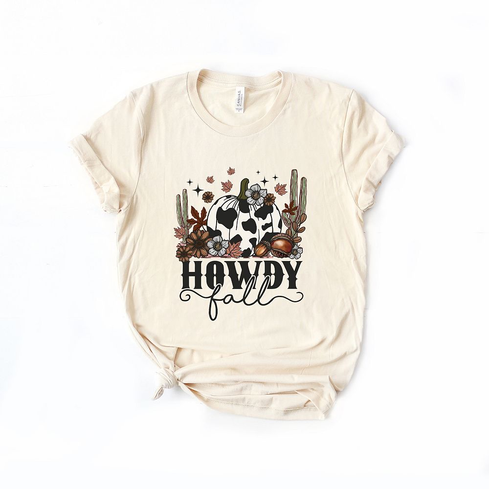 Howdy Fall Pumpkin Short Sleeve Graphic Tee