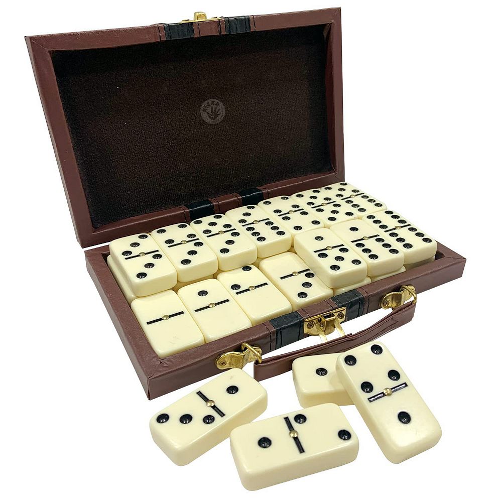 Double Six Domino Set In A Durable Wooden Box For Anytime Use And Party ...