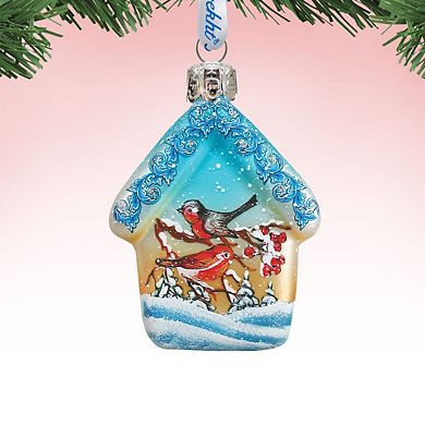 Designocracy Red Robin House Mercury Glass Ornament by G. DeBrekht ...
