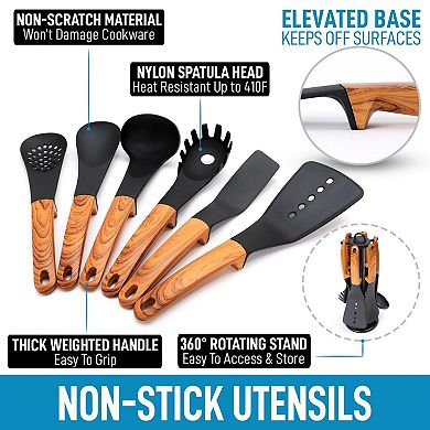 Zulay Kitchen Nylon Kitchen Utensil Set