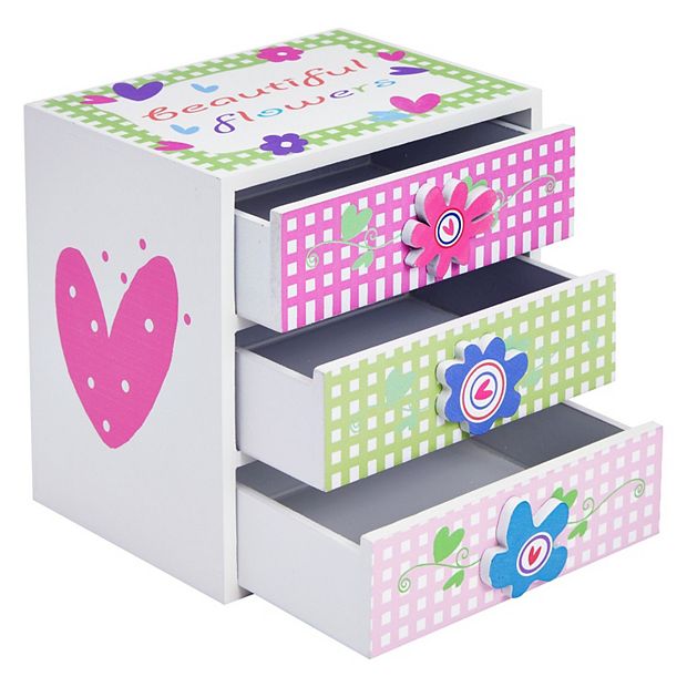 Wooden Jewelry Boxes For Girls Pretty Floral Musical Jewellery Box