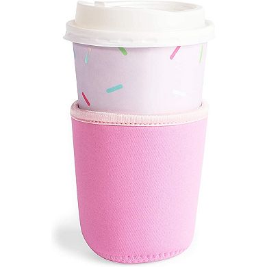 Reusable Drink Sleeves for Cups, Fits 12 to 18 oz (Pink, 3 x 3.7 In, 6 ...