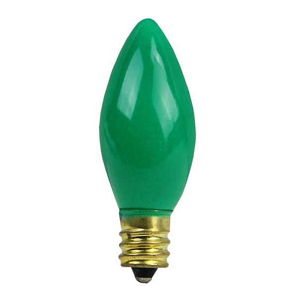 Club Pack of 25 Opaque Green C7 Christmas Replacement Bulbs