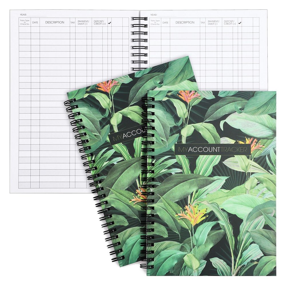 2 Pack Accounting Ledger Book for Bookkeeping, Money, Expense Books ...