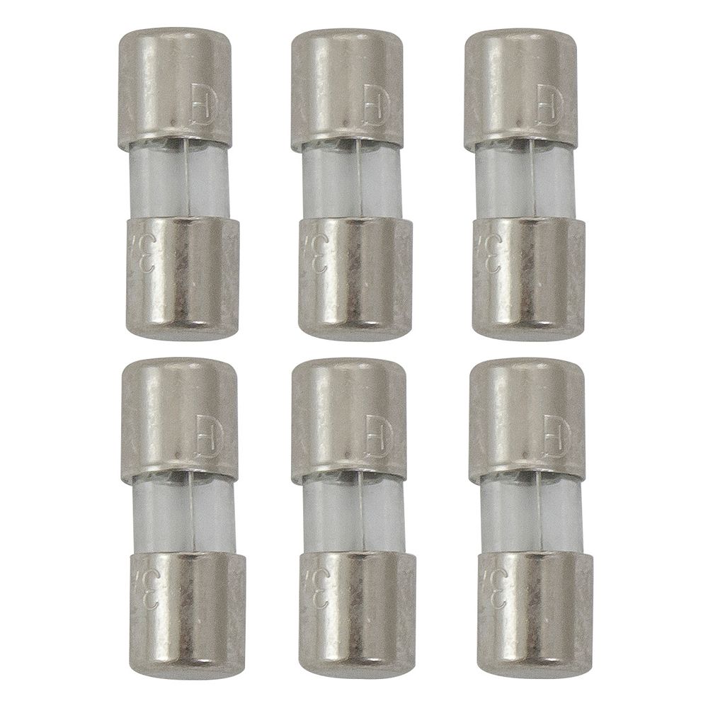 Set of 6 Replacement Fuses For Mini Christmas Lights 3 Amps