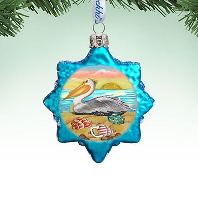 Designocracy Pelican Star Mercury Glass Ornament by G. DeBrekht Coastal ...