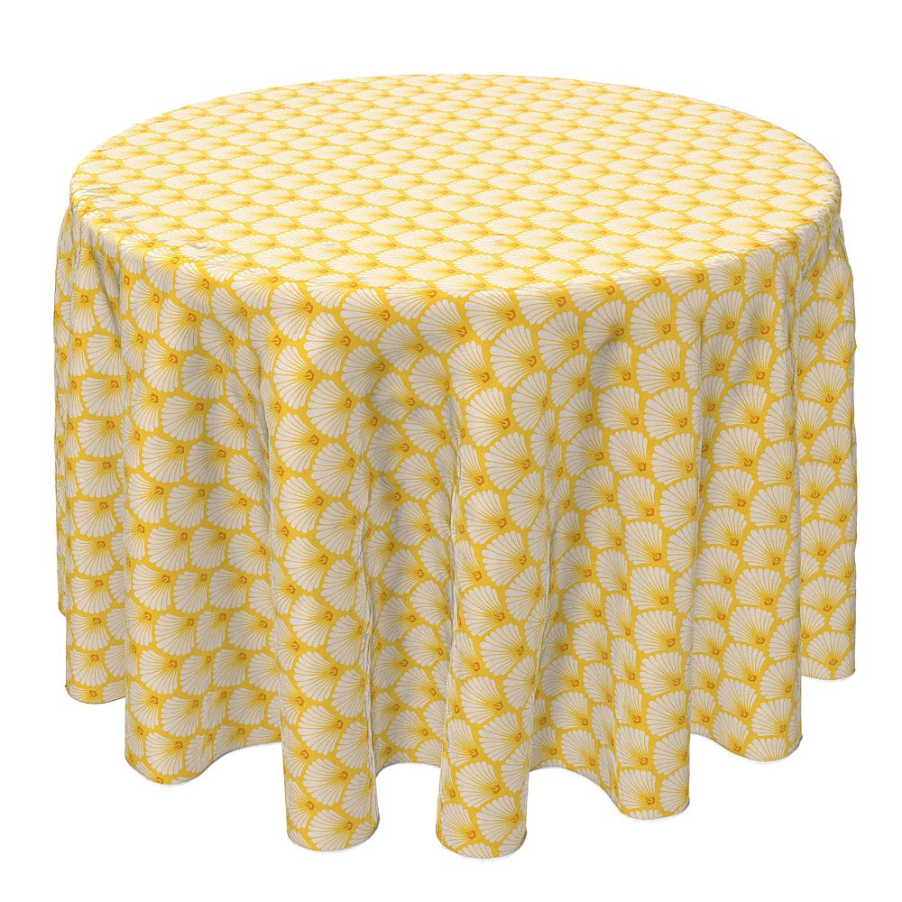 Round Tablecloth, 100% Cotton, 60 Round", Abstract Shells