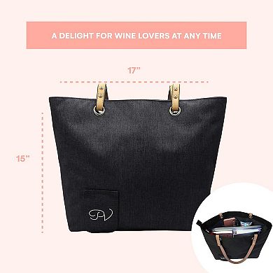 Canvas Wine Purse With Hidden Spout And Dispenser Flask For Wine Lovers