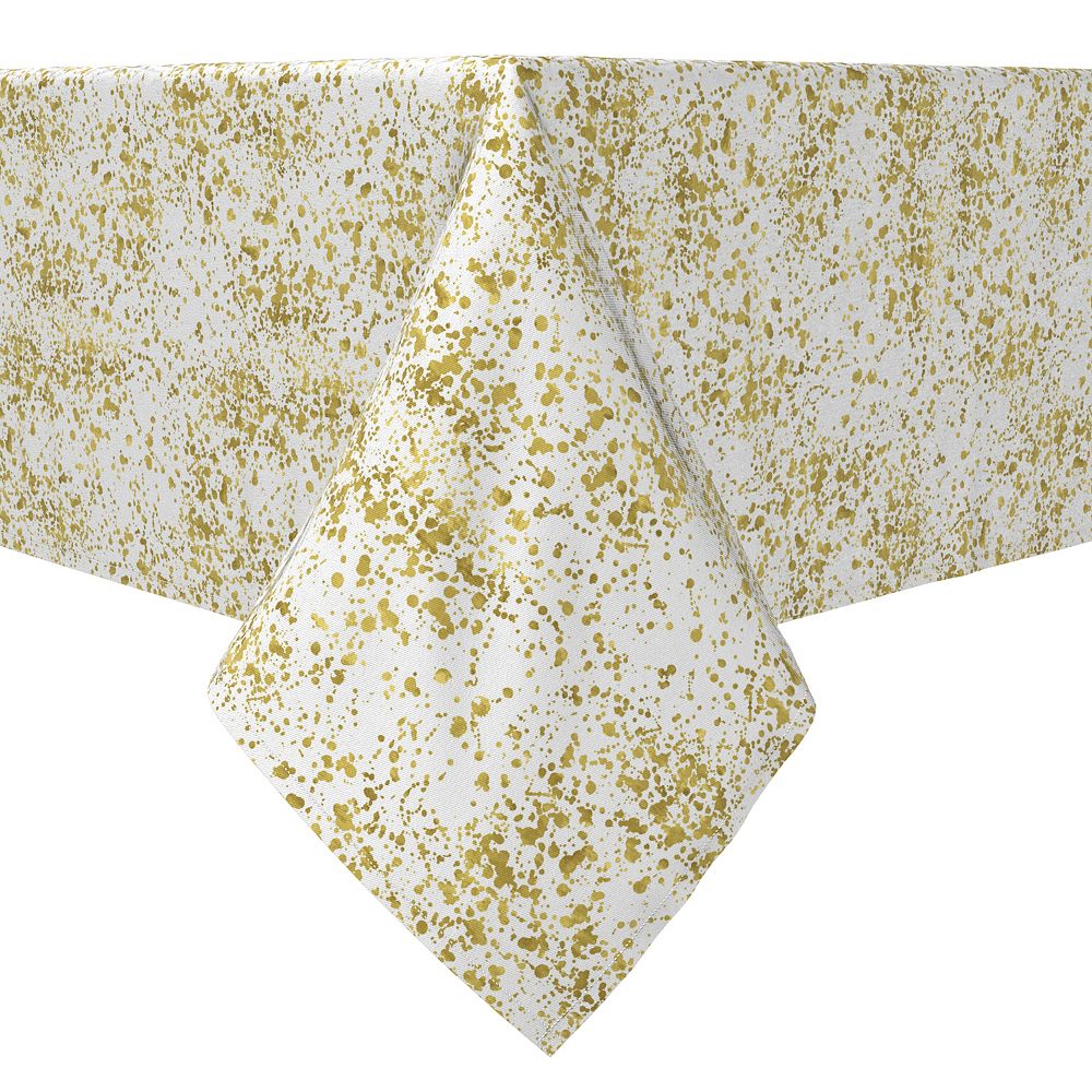 Square Tablecloth, 100% Cotton, 60x60", Golden Specks