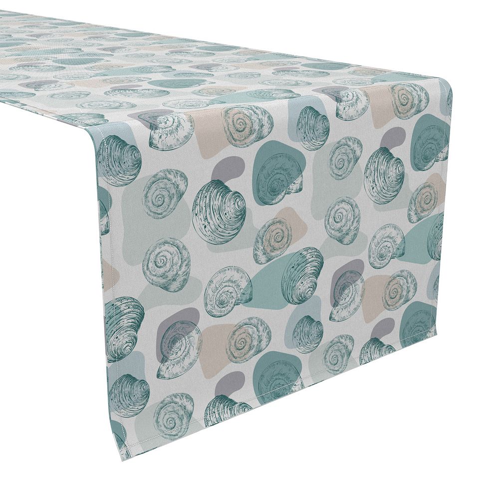 Table Runner, 100% Cotton, 16x72", Trendy Shells