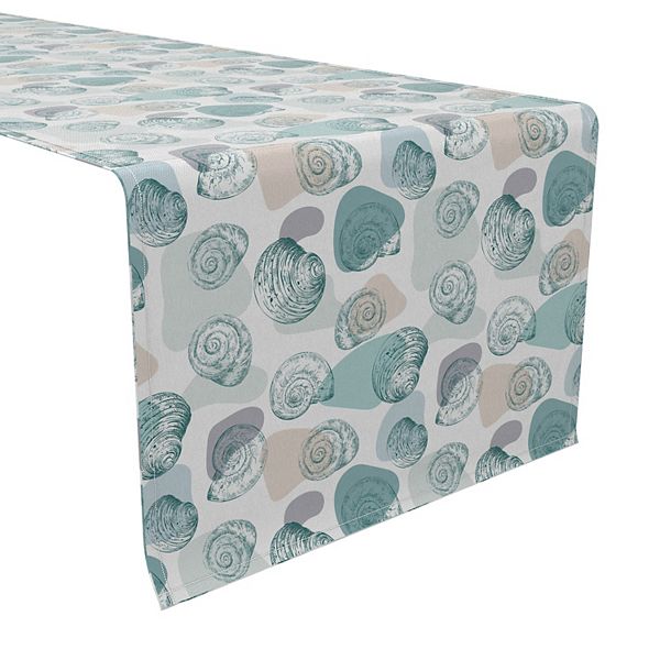 Table Runner, 100% Cotton, 16x72", Trendy Shells