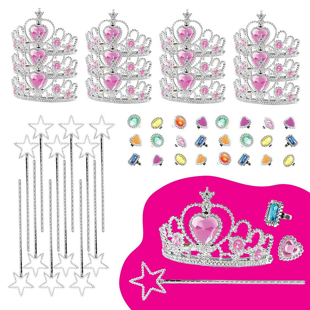 Princess Pretend Dress Up Play Set Crowns, Wands, and Jewels Girls ...