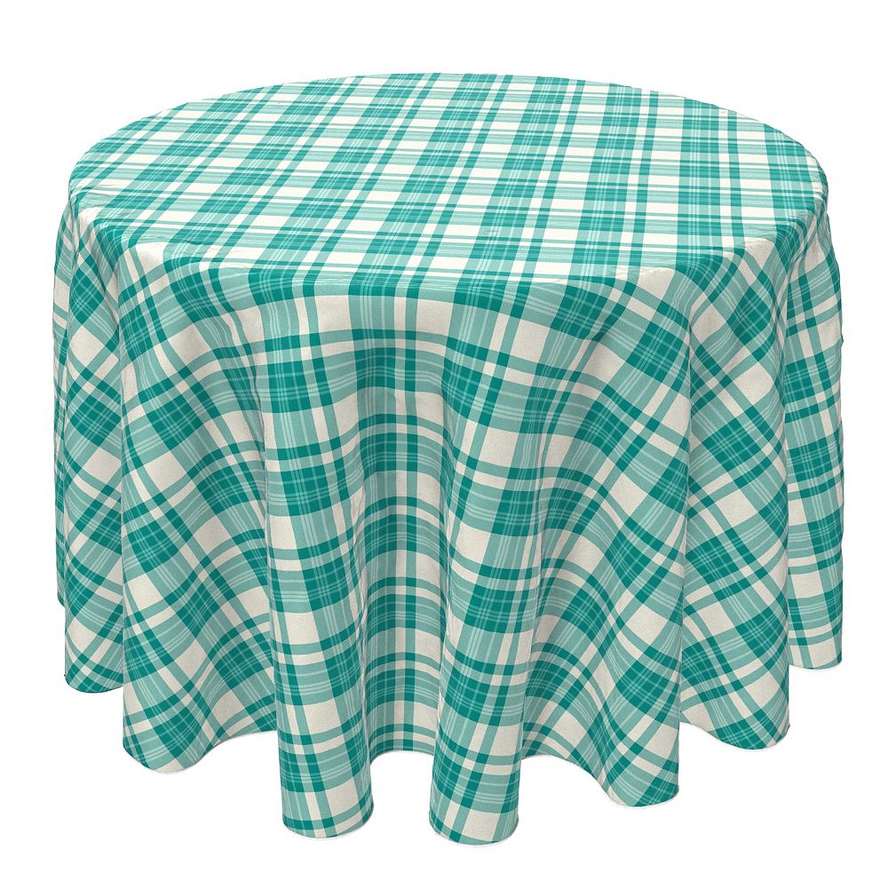 Round Tablecloth, 100% Cotton, 60 Round", Plaid 11