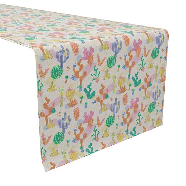 Table Runner, 100% Cotton, 16x90", Bright Desert Pattern