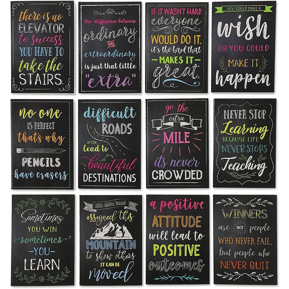 12 Pack Small Inspirational Notebooks with Quotes, Pocket Journals, 3.5 ...