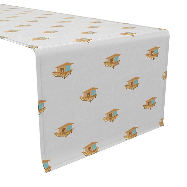 Table Runner, 100% Cotton, 16x108", Stilt Beach House