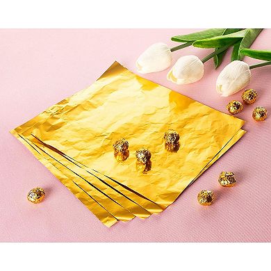 200-pack Gold Foil Candy Wrappers, Gold Candy Wrappers For Chocolate Bars