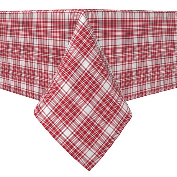 Square Tablecloth, 100% Cotton, 60x60", Plaid 2