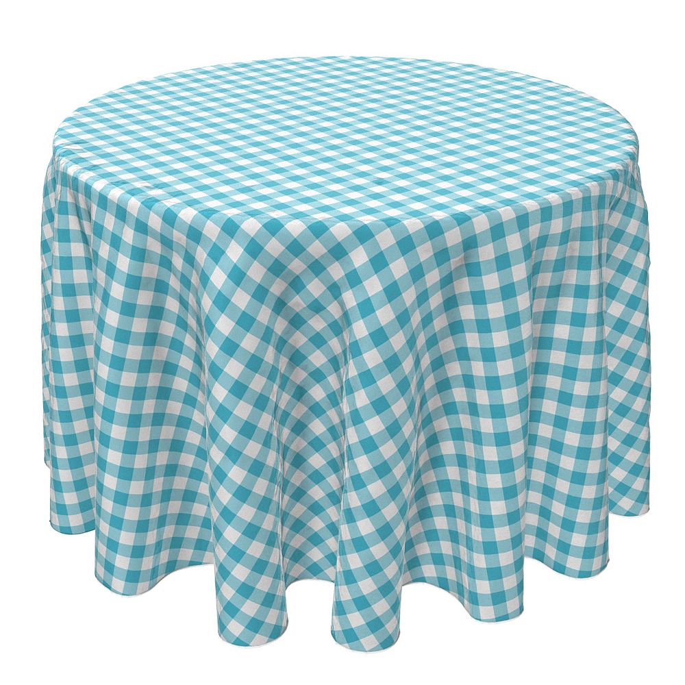 Round Tablecloth, 100% Cotton, 60 Round", Plaid 20