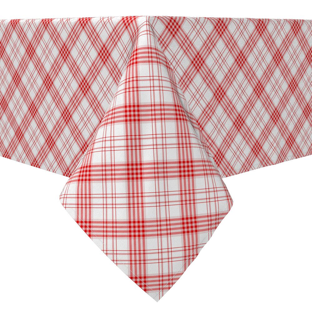 Square Tablecloth, 100% Cotton, 60x60", Plaid 10