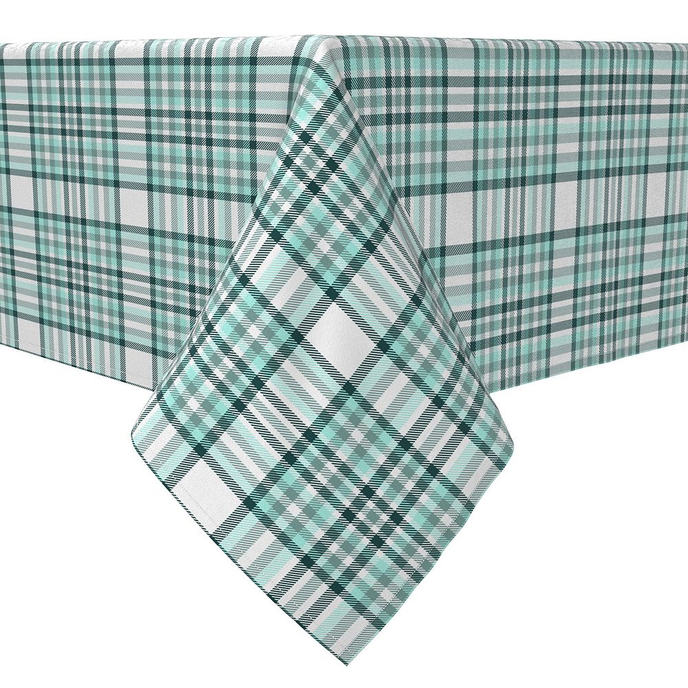 Square Tablecloth, 100% Cotton, 60x60", Plaid 17