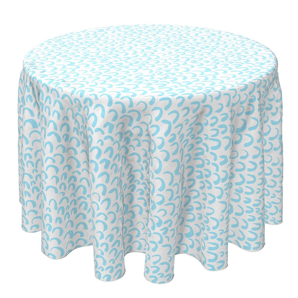 Round Tablecloth, 100% Cotton, 60 Round", Light Blue Simple Sketch
