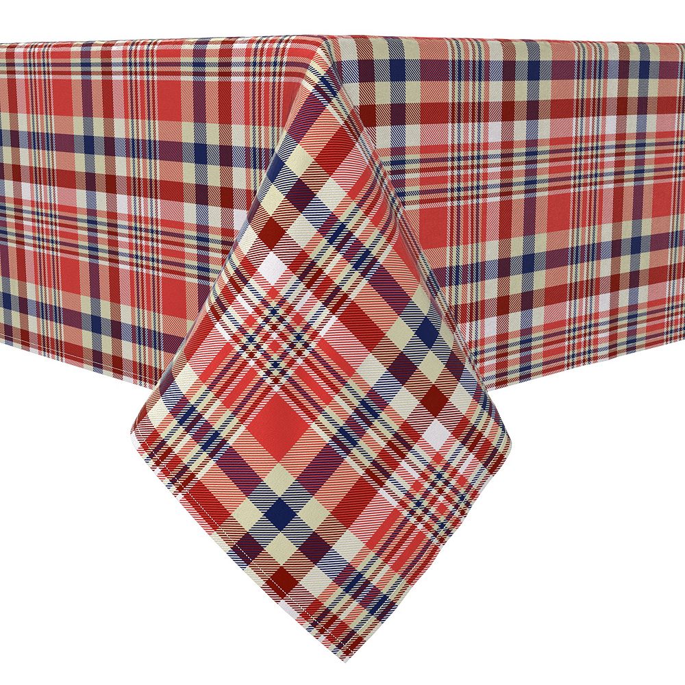 Square Tablecloth, 100% Cotton, 60x60", Plaid 15