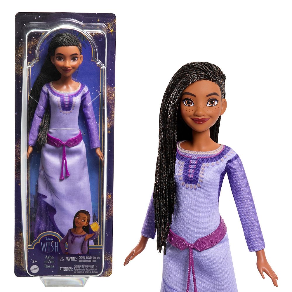 Disney's Wish Asha of Rosas Posable Fashion Doll and Accessories by Mattel