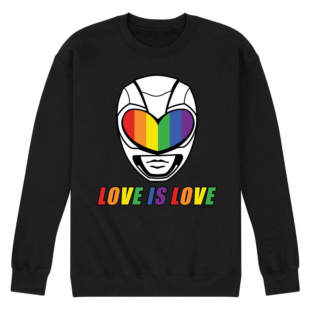 Men's Power Rangers Love Is Love Fleece Sweatshirt