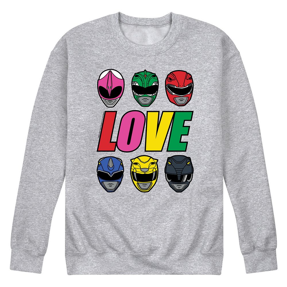 Men's Power Rangers Love Rainbow Fleece Sweatshirt