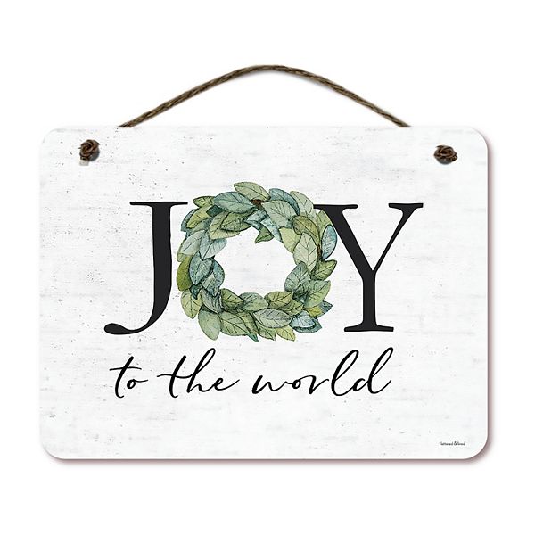 COURTSIDE MARKET Joy To The World Hanging Sign