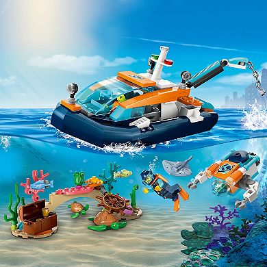 LEGO City Explorer Diving Boat Ocean Building Toy Set Play 60377 (182 ...