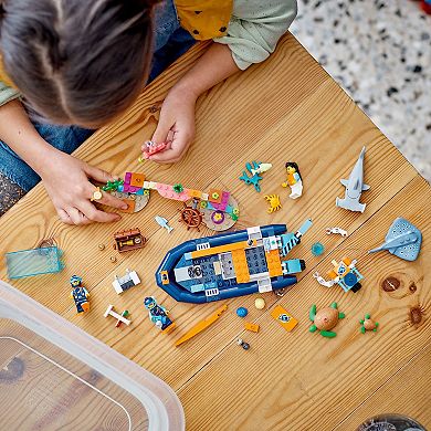 LEGO City Explorer Diving Boat Ocean Building Toy Set Play 60377 (182 ...