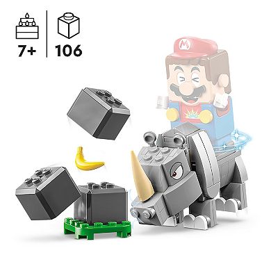 LEGO Super Mario Rambi the Rhino Expansion Set Building Toy 71420 (106 ...