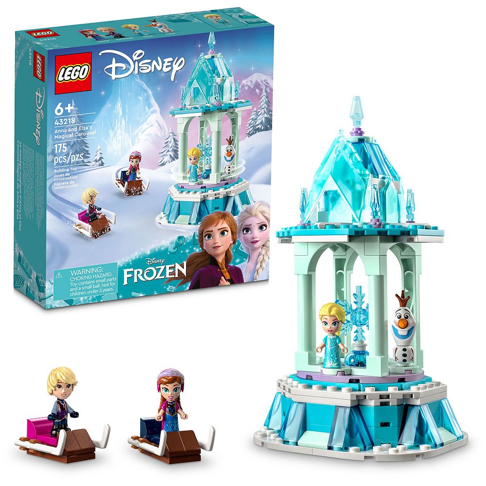 Disney's Frozen Anna and Elsa’s Magical Carousel Building Toy Set 43218 ...